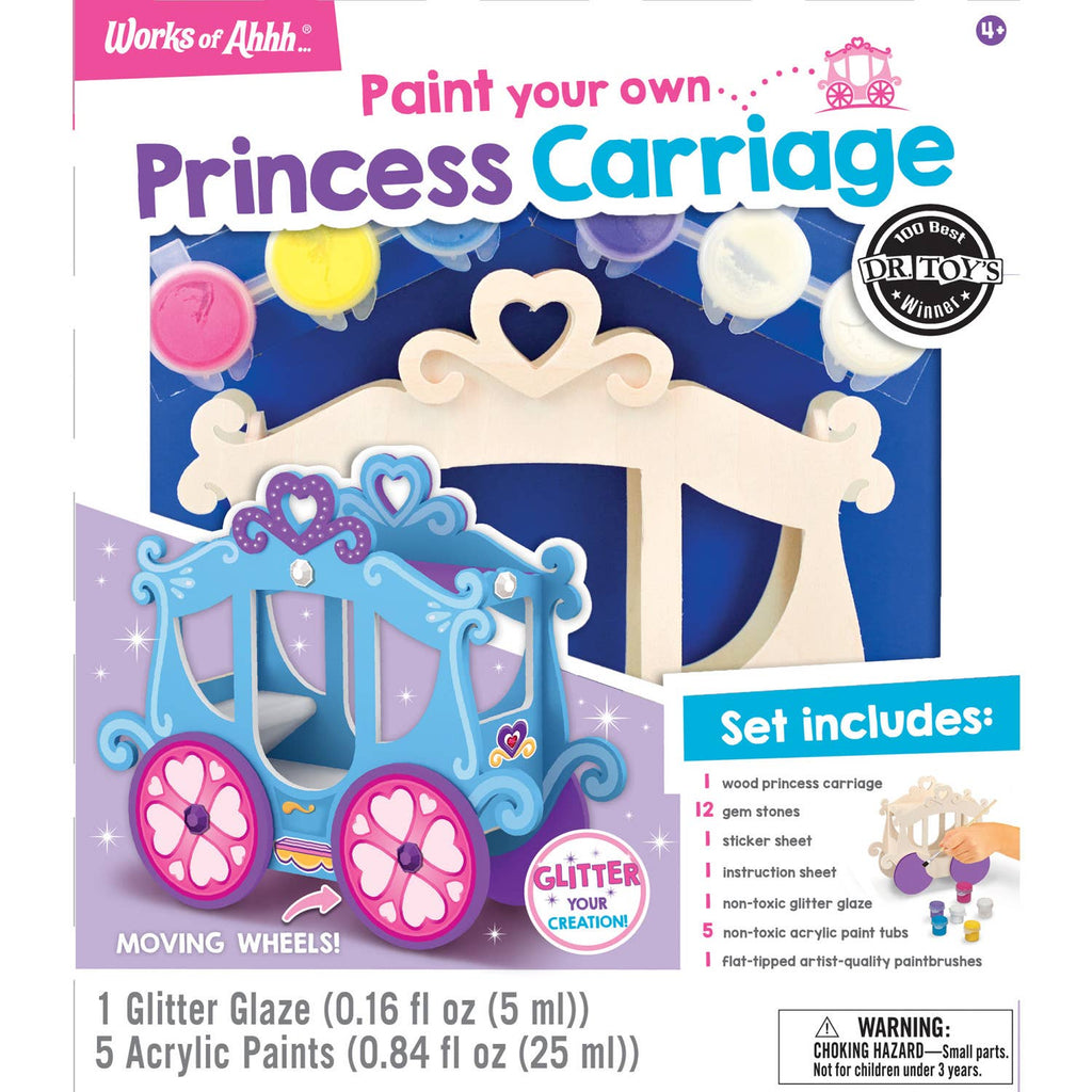 Princess Carriage Wood Paint Set